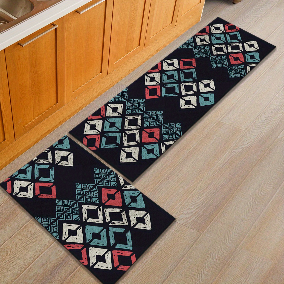 Soft Absorbent Floral Print Kitchen Rug Non slip Machine - Temu Norway