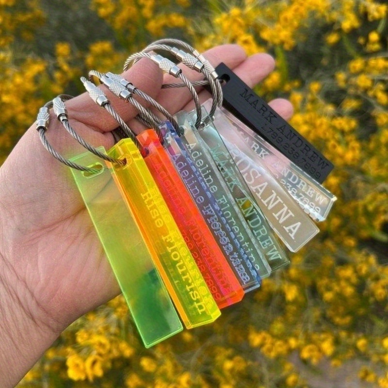 Luggage Tags Personalized Colorful Rectangle Shape - Temu Canada