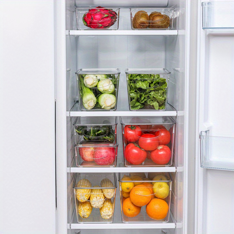 Storage Boxes Handle Transparent Pantry Organization Storage - Temu