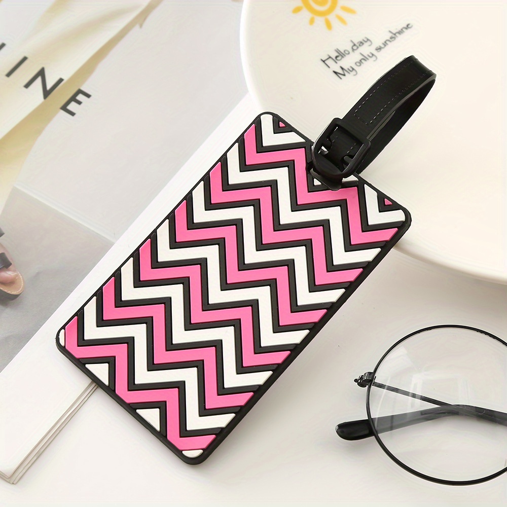 wave graphic pvc luggage tag soft rubber travel tag - {region_name}
