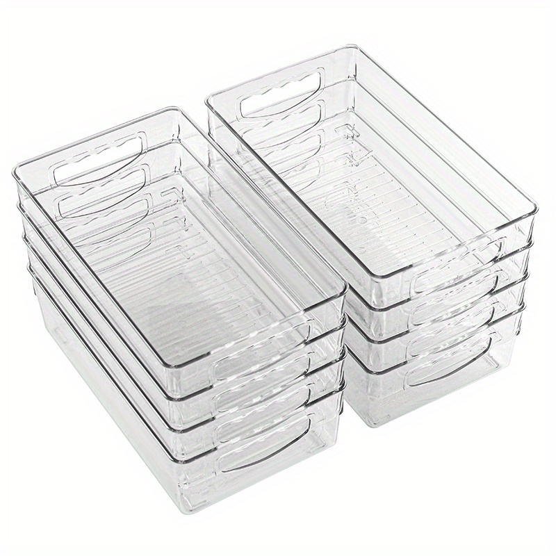 Storage Boxes With Handle, Transparent Pantry Organization And Storage ...