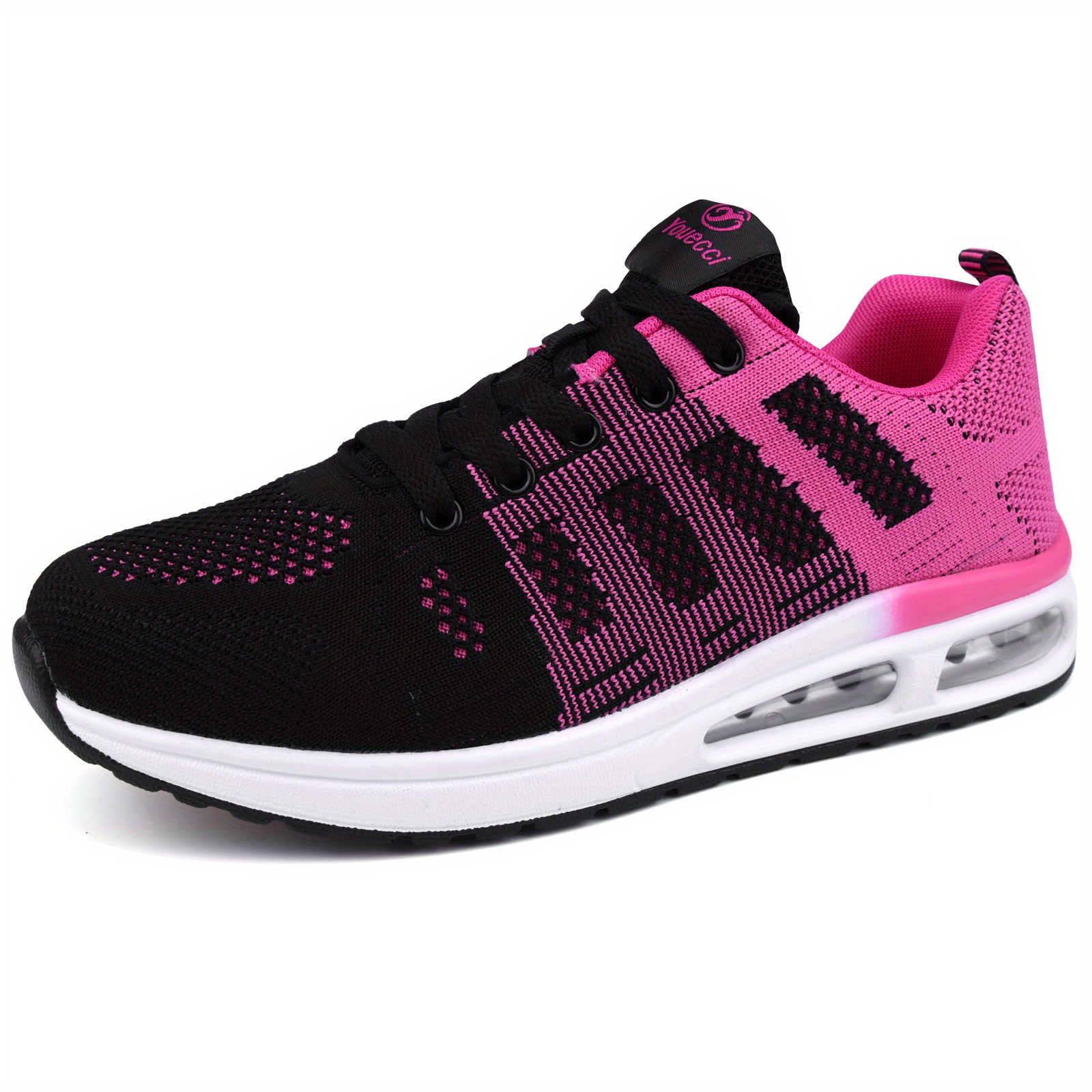 womens flying woven running shoes ombre color lace walking - Temu Australia