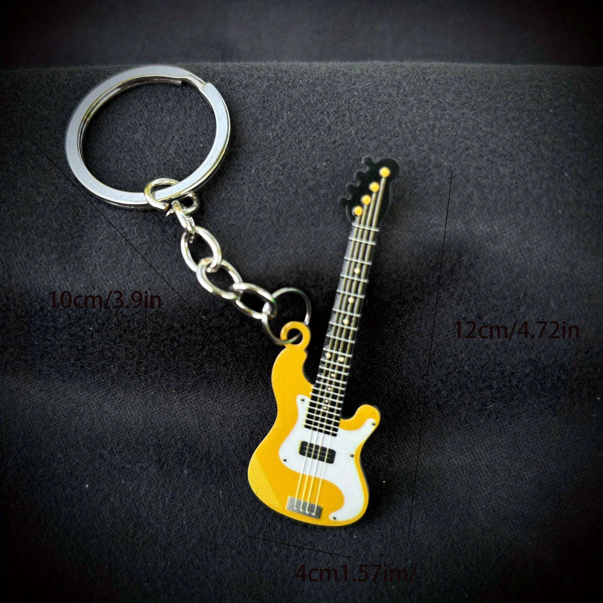 Metal Steel Guitar Keychain - Temu