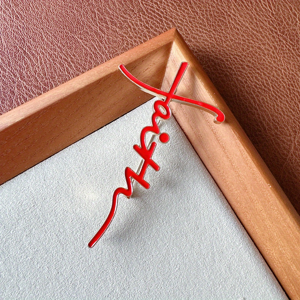 Oil Painting Cross Letter Faith Brooch - Temu Ireland