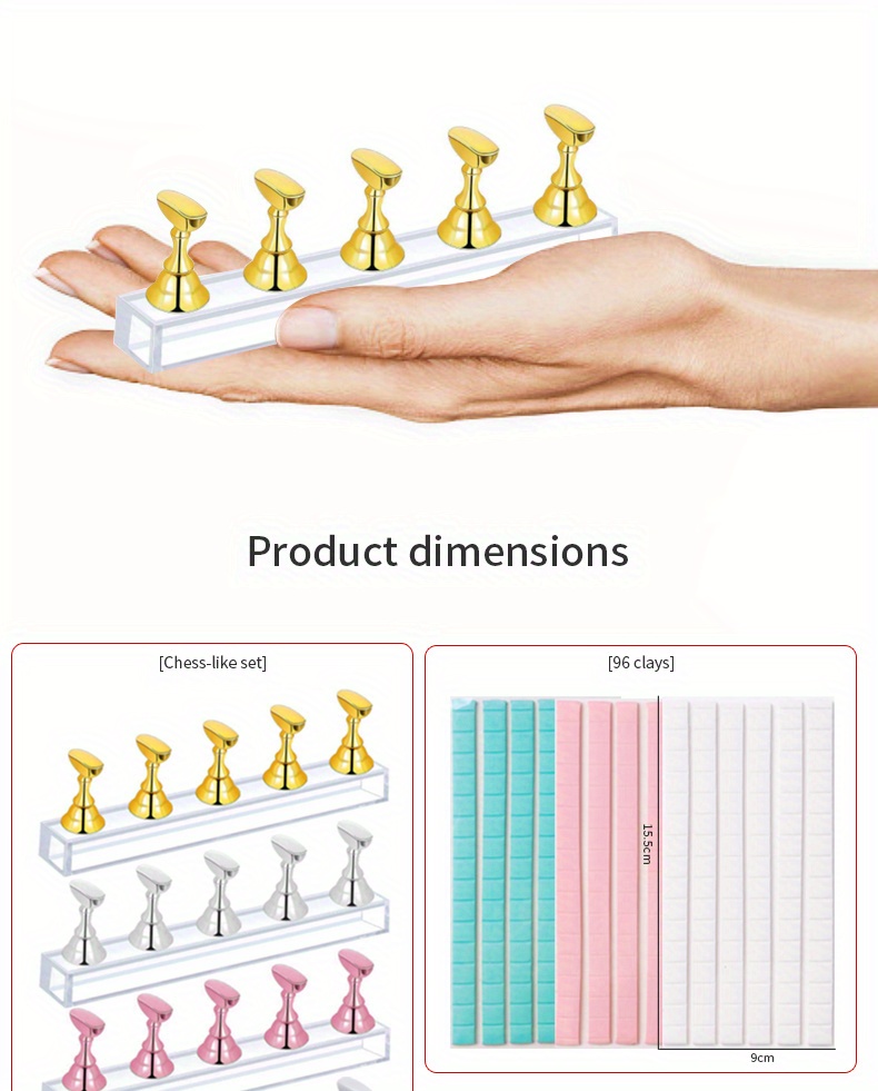 Japanese Nail Practice Stand Clay Nail Support Base Manicure - Temu ...
