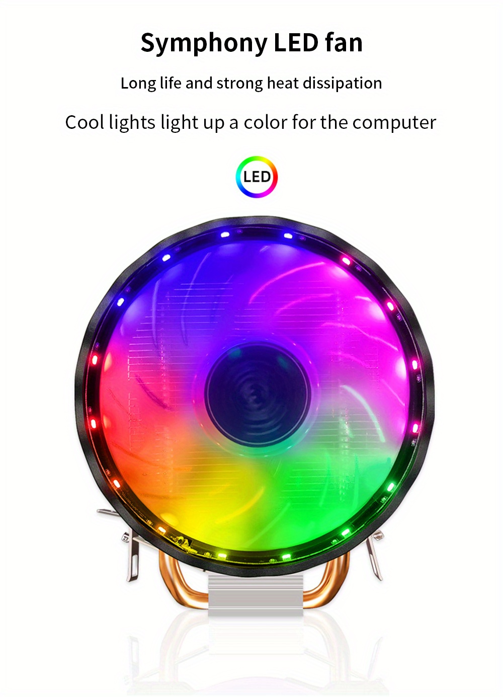 CPU 쿨러 120mm 냉각 팬 2 히트 파이프 RGB 공기 냉각기 LGA - Temu Korea