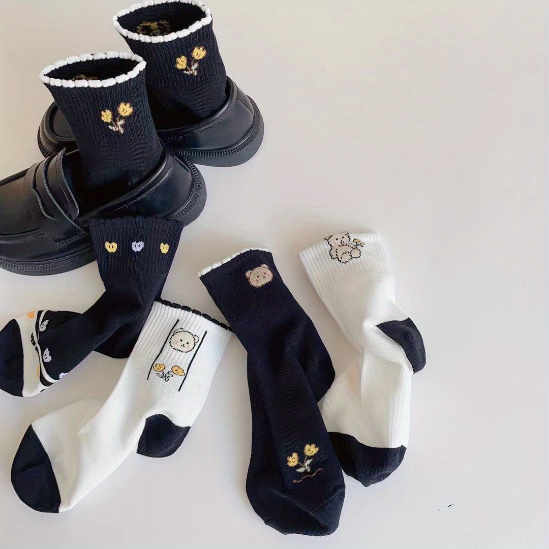 Girls Kids Cartoon Pattern Funny Socks Boneless Socks - Temu Australia