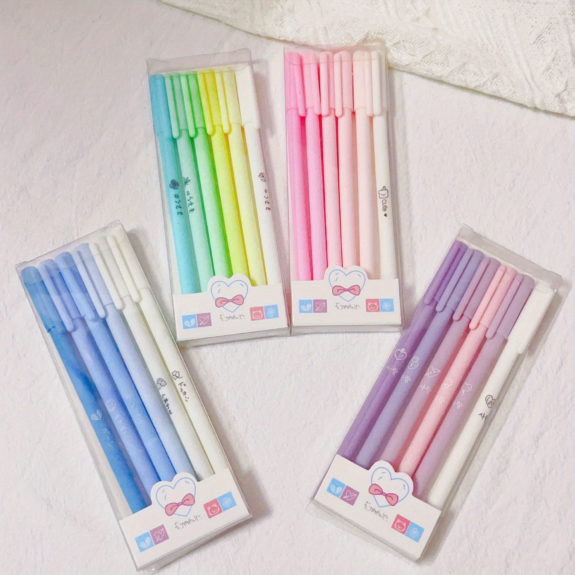 6pcs set morandi gel pen student stationery test water pen office ...