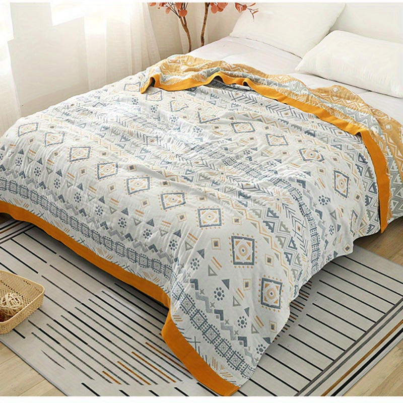 Boho Style Patten layer Gauze Towel Quilt Gauze - Temu