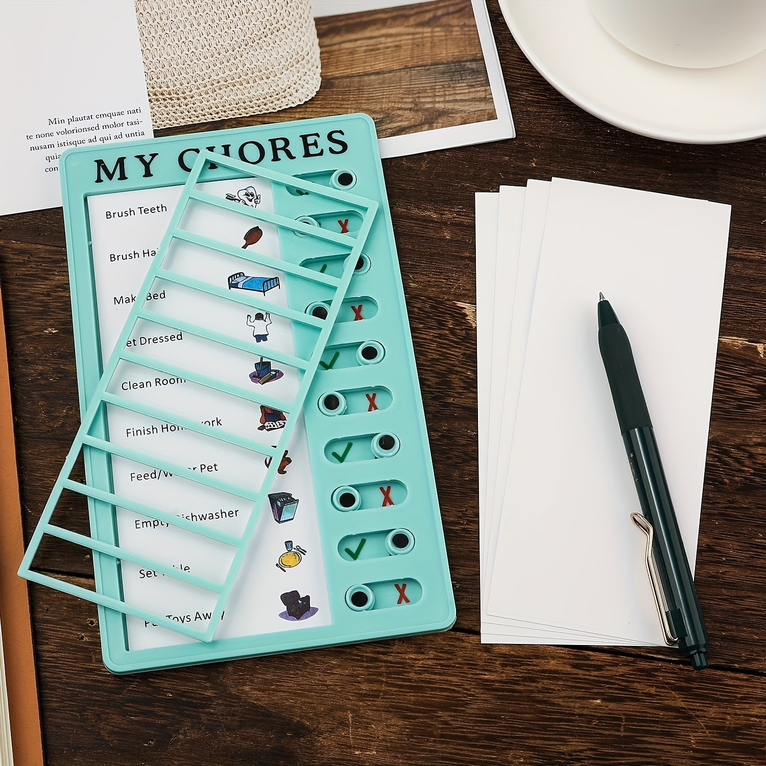 4 Checklist Boards + 8 Cardstock Chore Chart Multiple - Temu Mexico