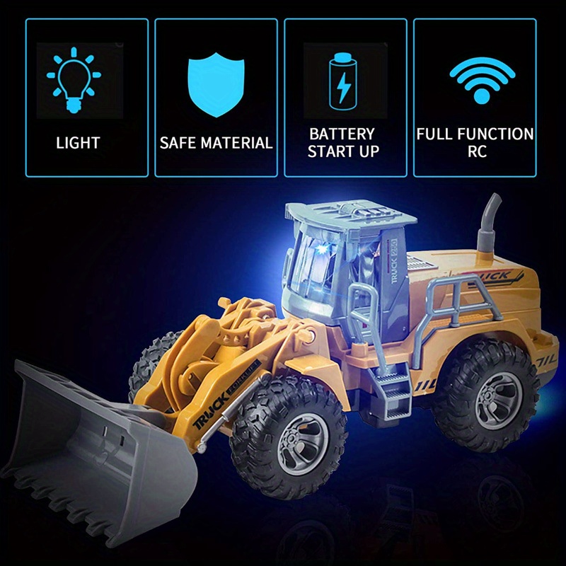 Rc Bulldozer Remote Control Bulldozer Toy Construction - Temu