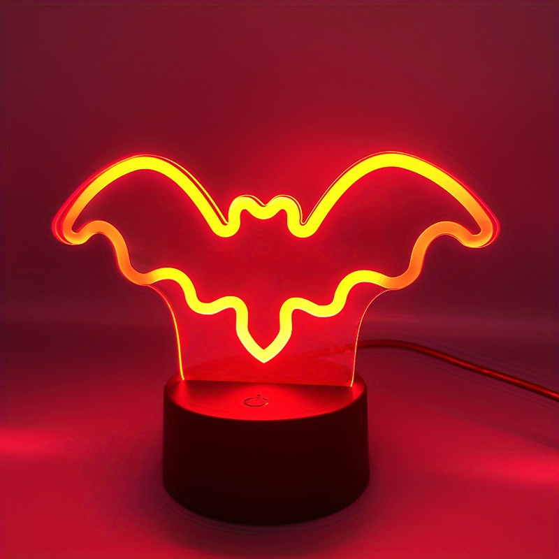 Adorable 3d Led Bat Lights Cute Halloween Decor Stuff Bat - Temu Australia