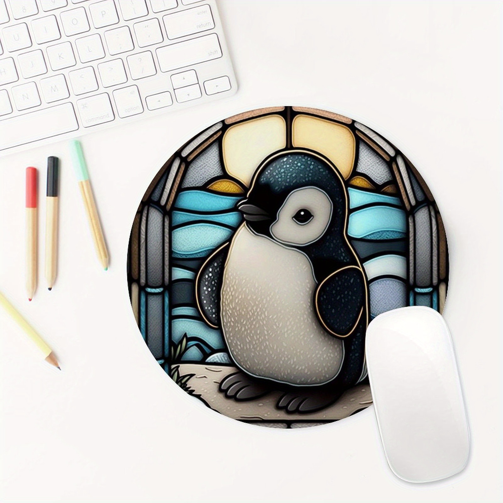 cute penguins computer mouse pad non slip rubber base mouse - Temu Canada