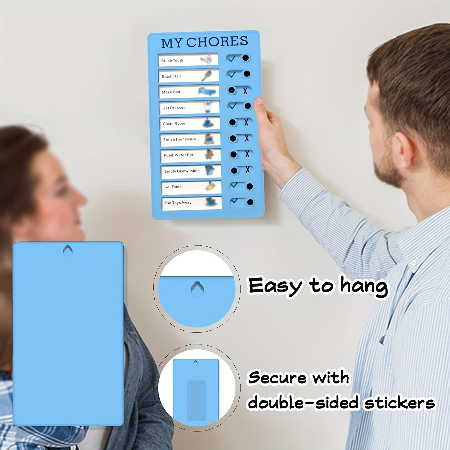 2 Checklist Boards + 6 Cardstock Set Daily Schedule List - Temu Malaysia