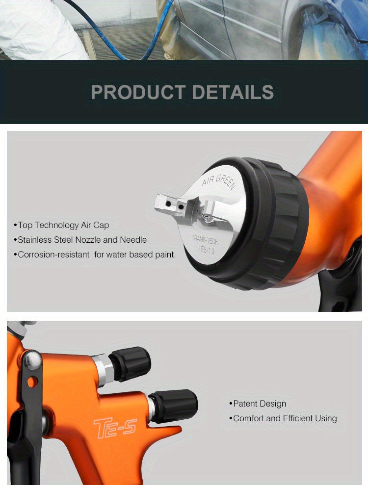 Boutique Spray Gun Hvlp Automotive Paint - Temu