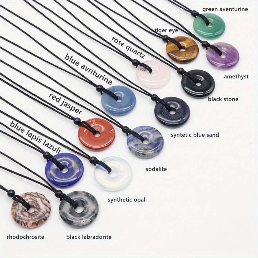 Trendy Jewelry Nature Crystal Agate Stone Coin Shaped - Temu United Kingdom