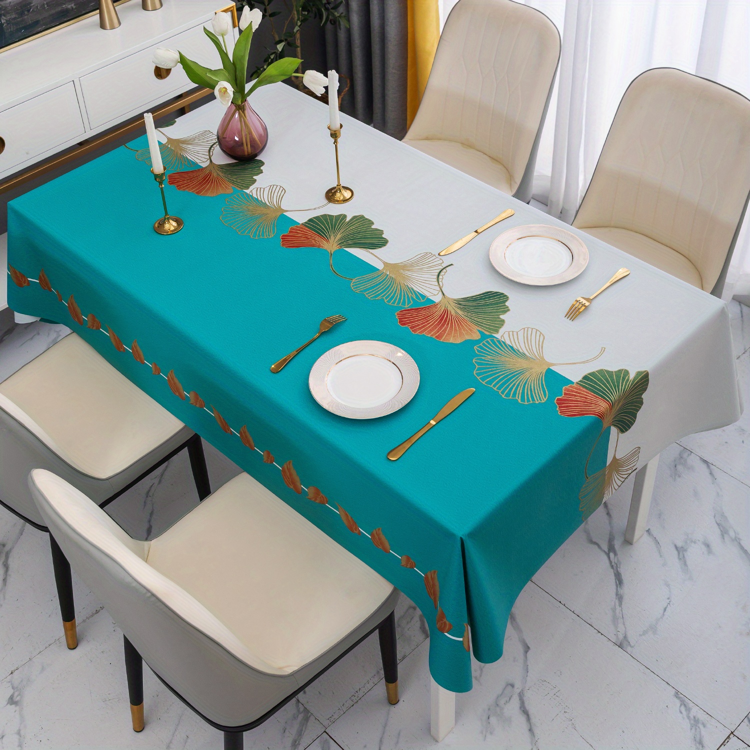 Polyester Tablecloth Waterproof Oil proof Tablecover - Temu Australia
