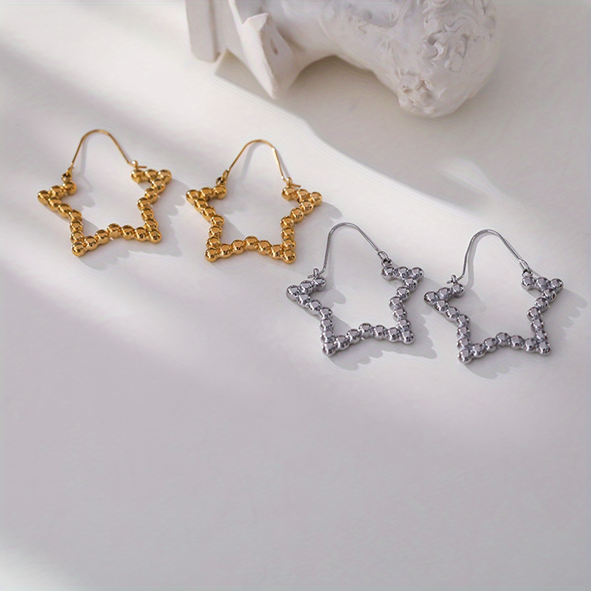 Hexagonal 14k Gold plated Small Golden Ball Embellished - Temu United