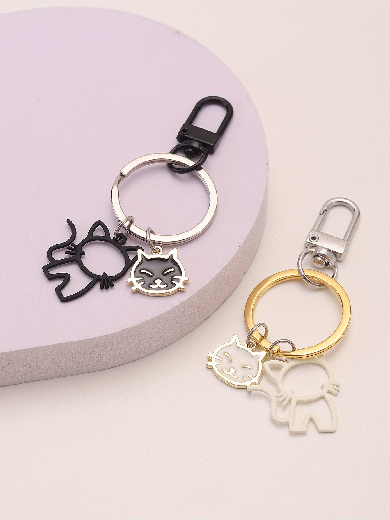 Fashion Kitten Keychain Men Alloy Oil - Temu