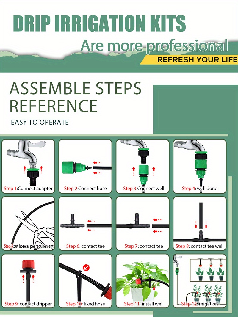 5 Meters 30 Meters Adjustable Automatic Drip Irrigation Kit - Temu ...