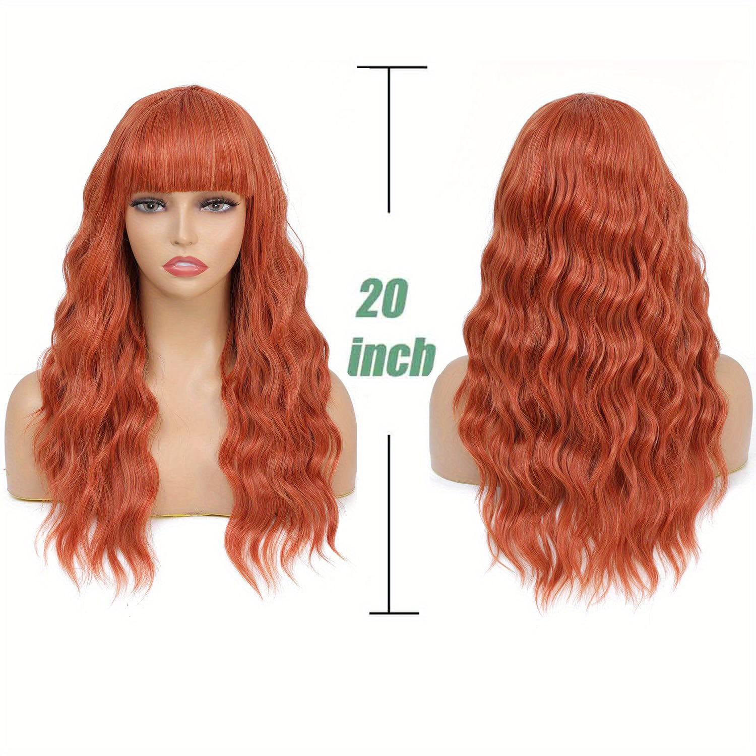 Wavy Wig Air Bangs Women's Short Bob Hair Wave - Temu
