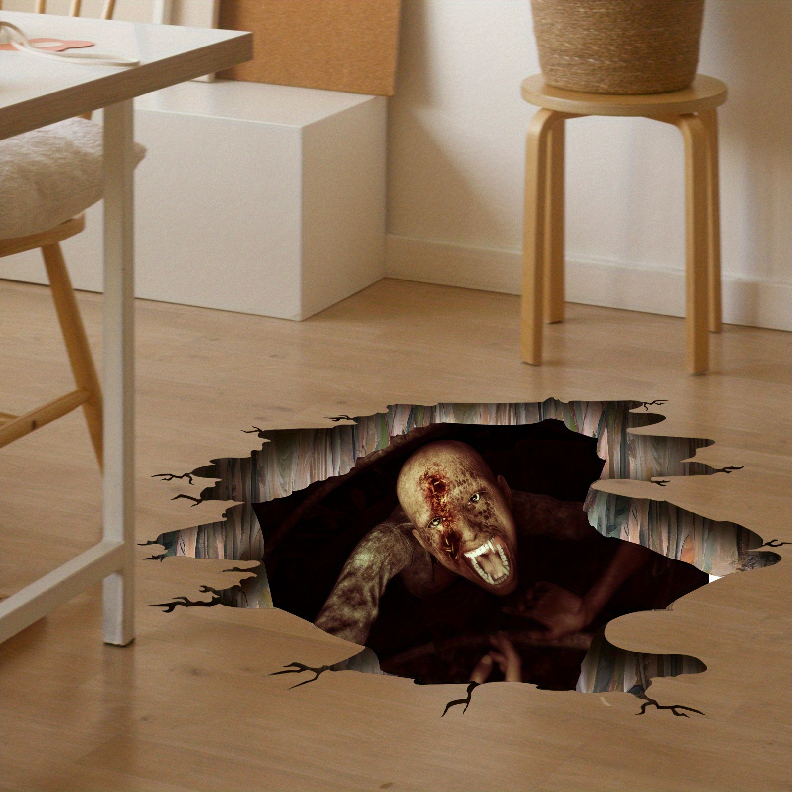 3d Halloween Terrible Ghost Wall Stickers Scary Ghost Floor - Temu