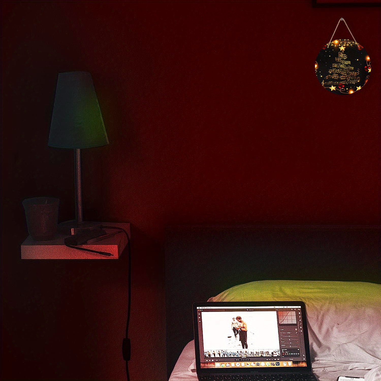 Christmas Trees Hanging Printed Golden Notes - Temu Australia