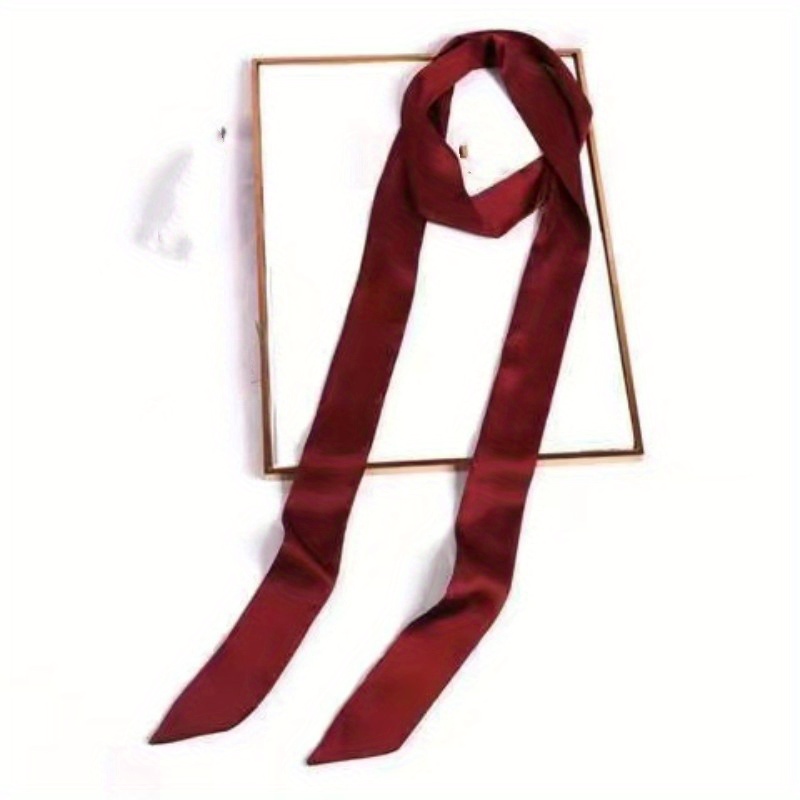 Elegant Waist Ribbon Sash Solid Color Long Skinny Scarf - Temu Netherlands