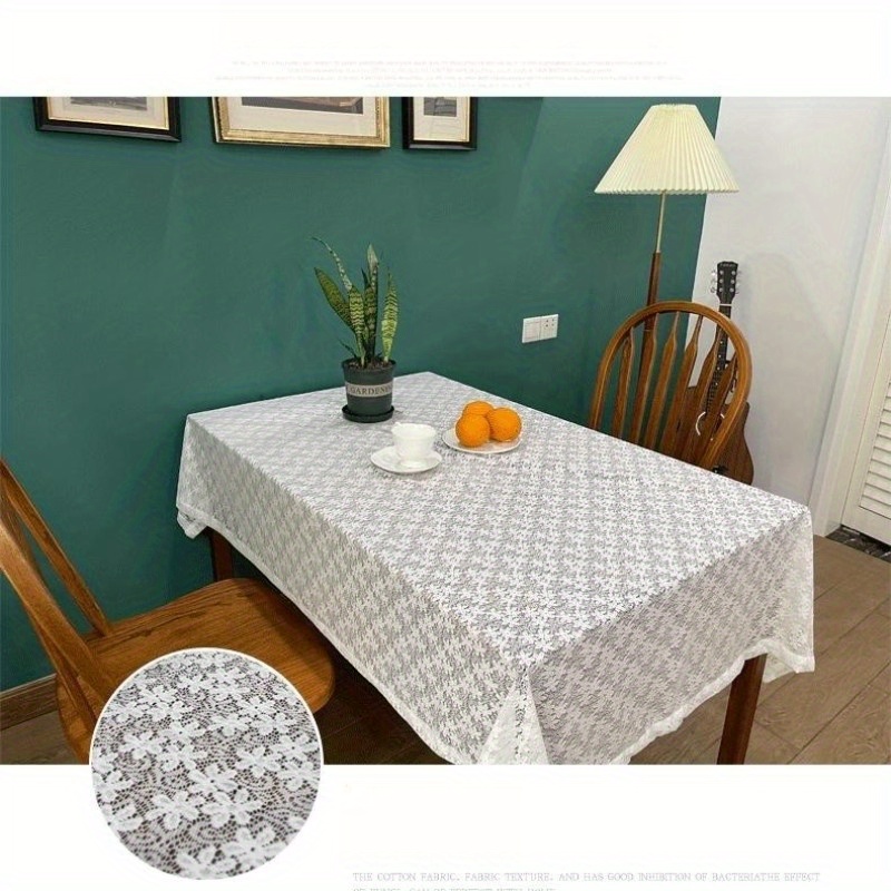 polyester tablecloth lace hollow table cloth waterproof oil - Temu ...