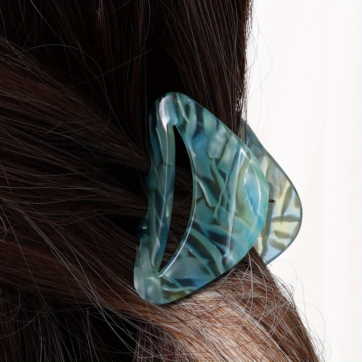 acetate hair claw small hair claw gradient shark claw simple - Temu