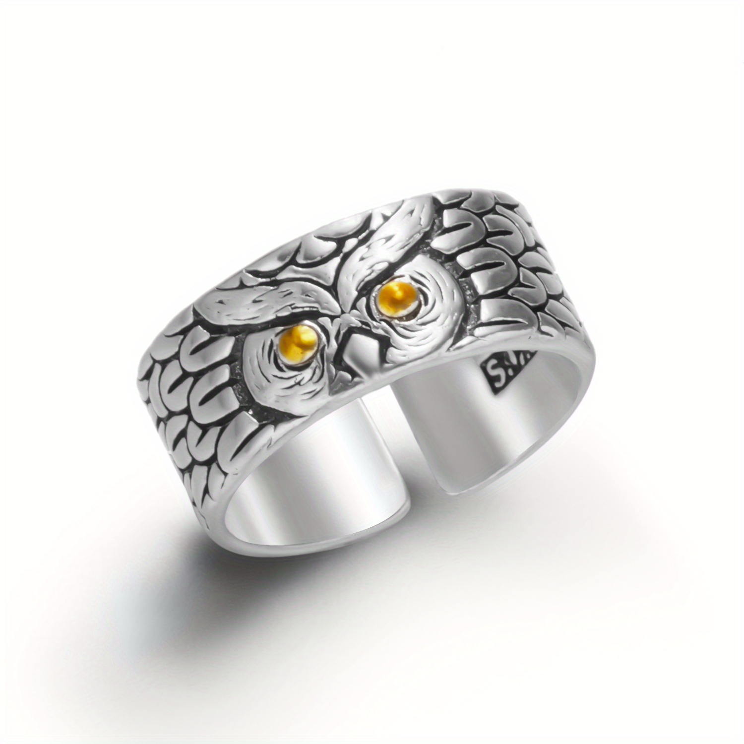 trendy retro owl ring men daily decoration gift family - Temu Australia