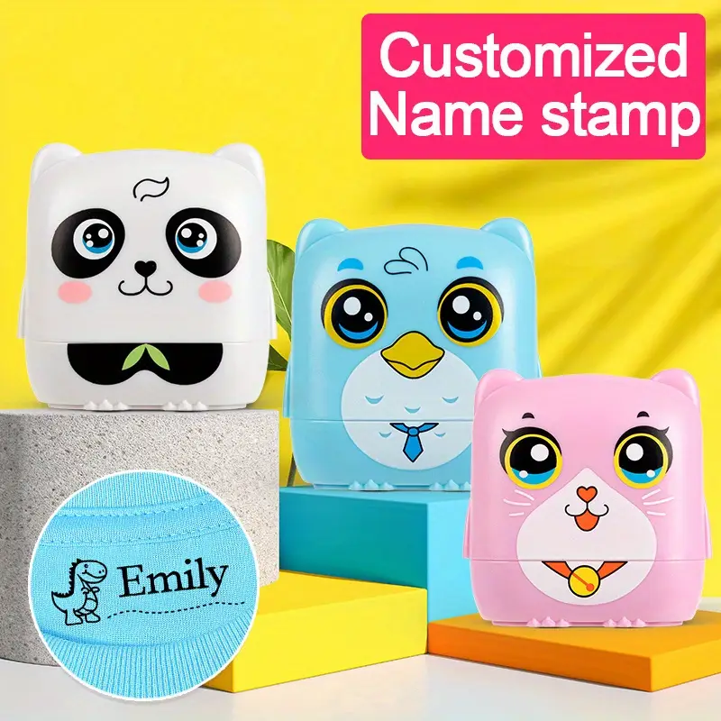 Custom Name Stamp Clothing Diy Personalized Name Seal Stamps Temu