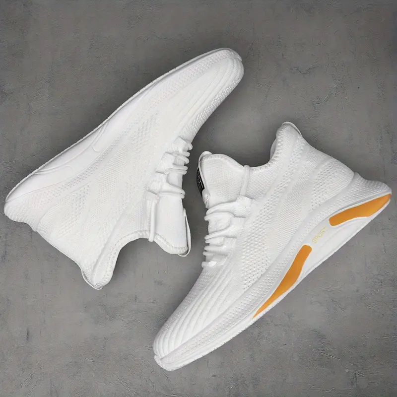 Mens Slip On Mesh Sneakers With Shoelaces Odor Resistant Athletic Shoes