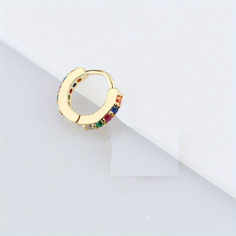 Color Zircon Copper Nose Ring For Men, Nose Piercing Jewelry - Temu ...