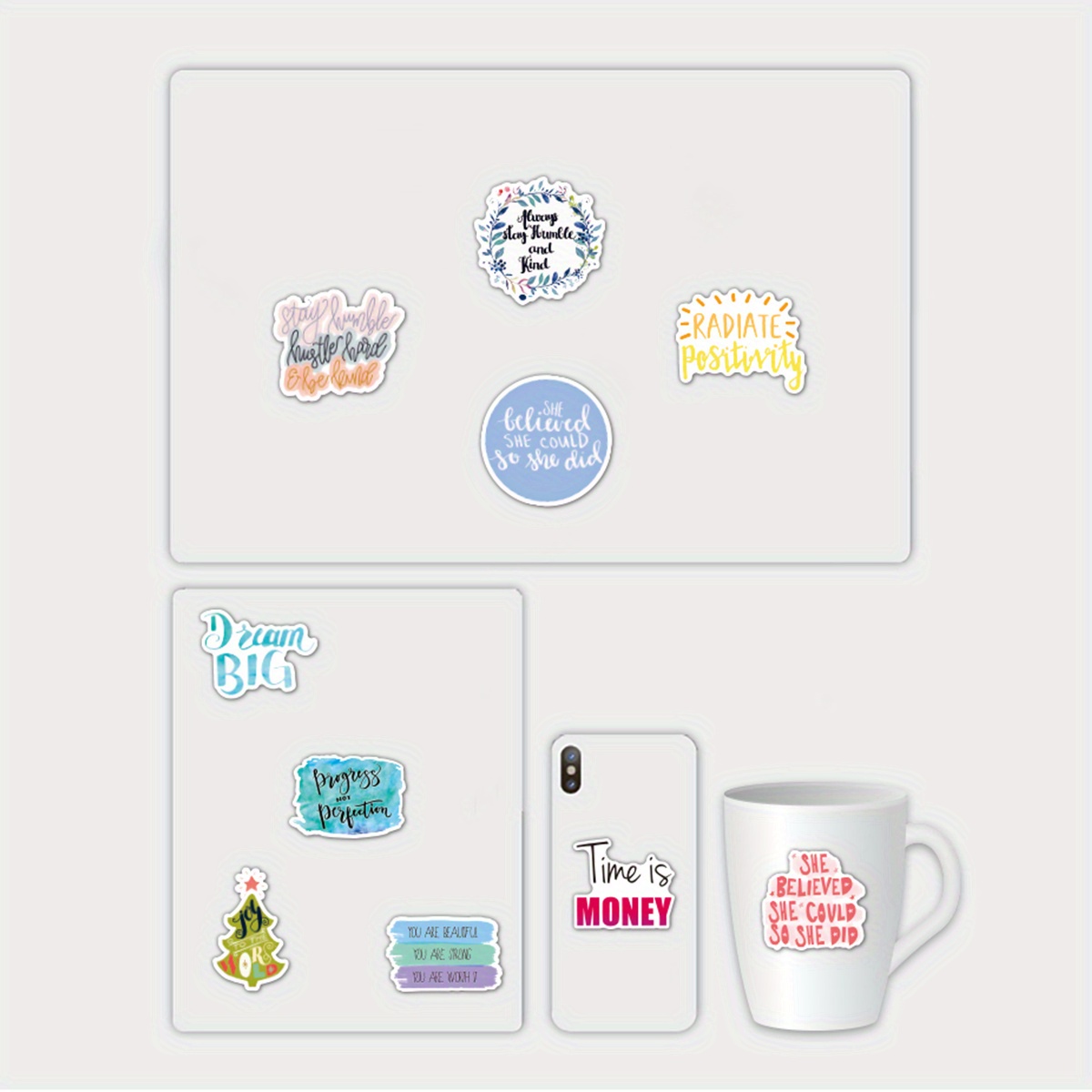 Quote Stickers Positive Stickers Motivational Waterproof - Temu
