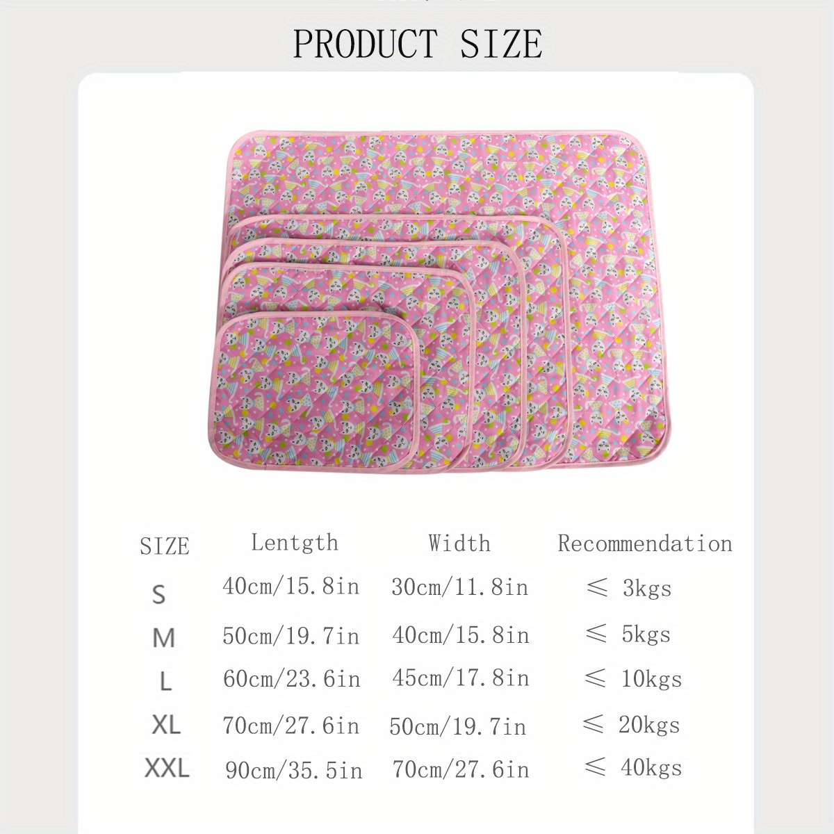 non slip leak proof bed mat cute white cat pattern - Temu Canada