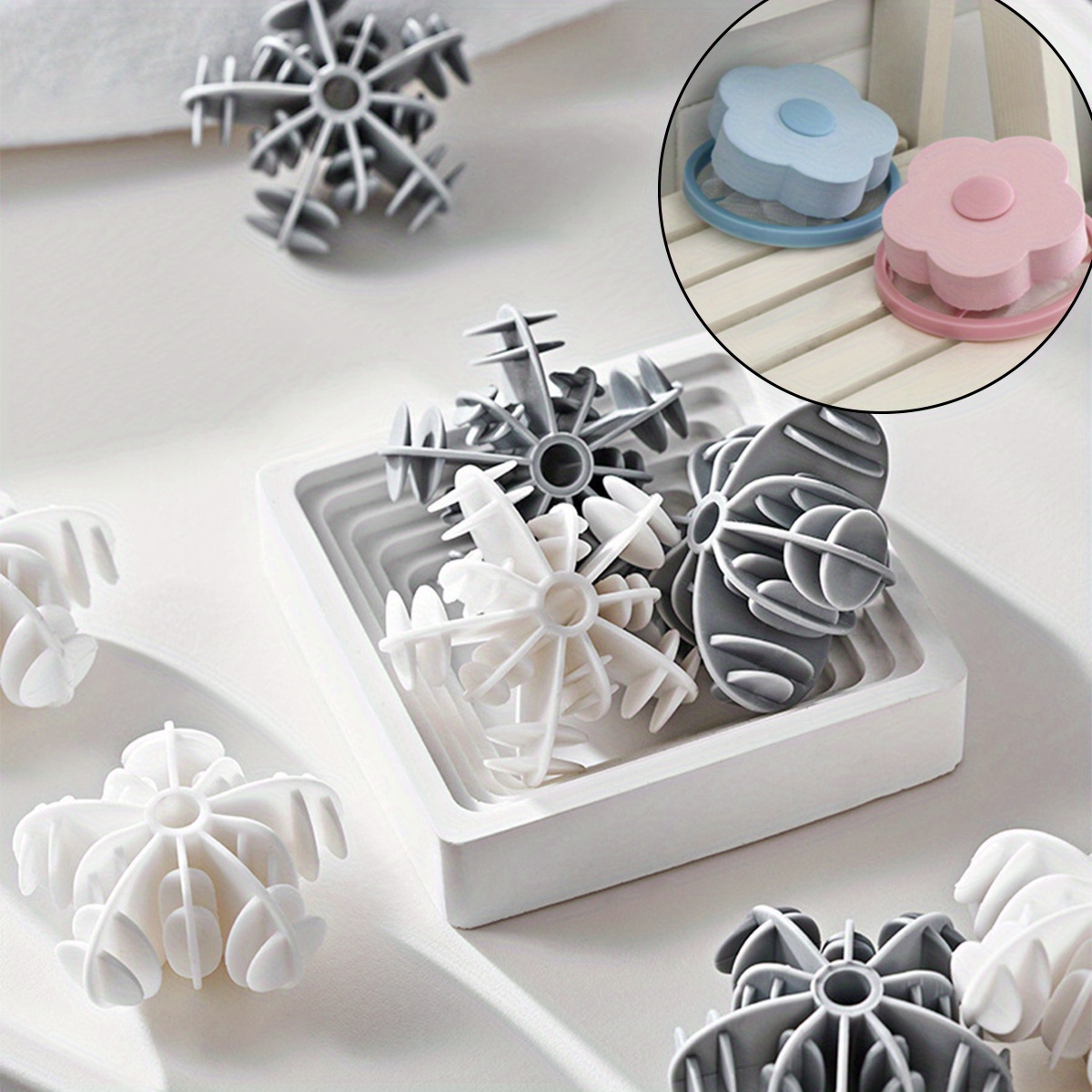Snowflake Laundry Ball Washing Machine Floating Lint Mesh - Temu United ...