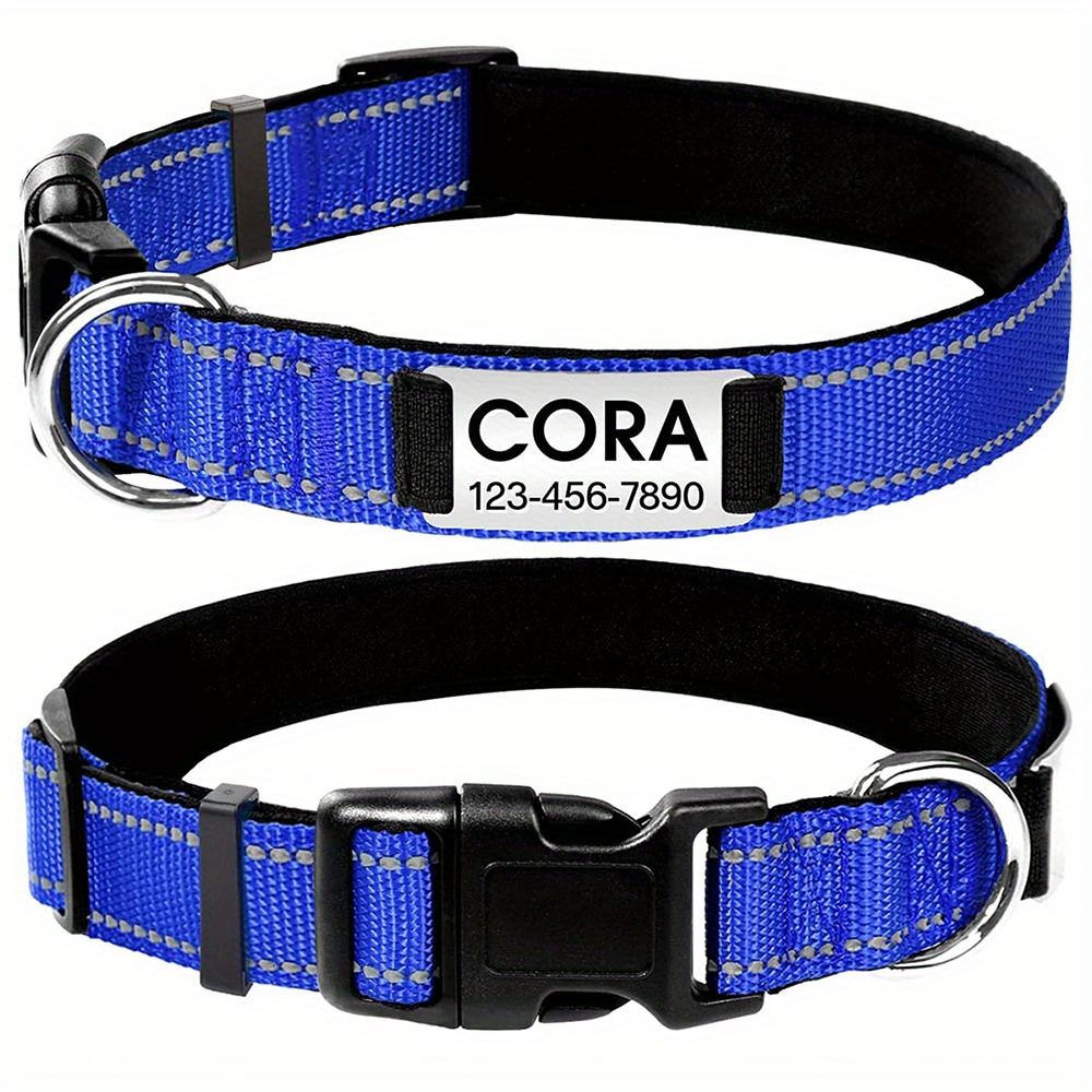 personalized dog collars customized reflective dog collars - Temu New ...