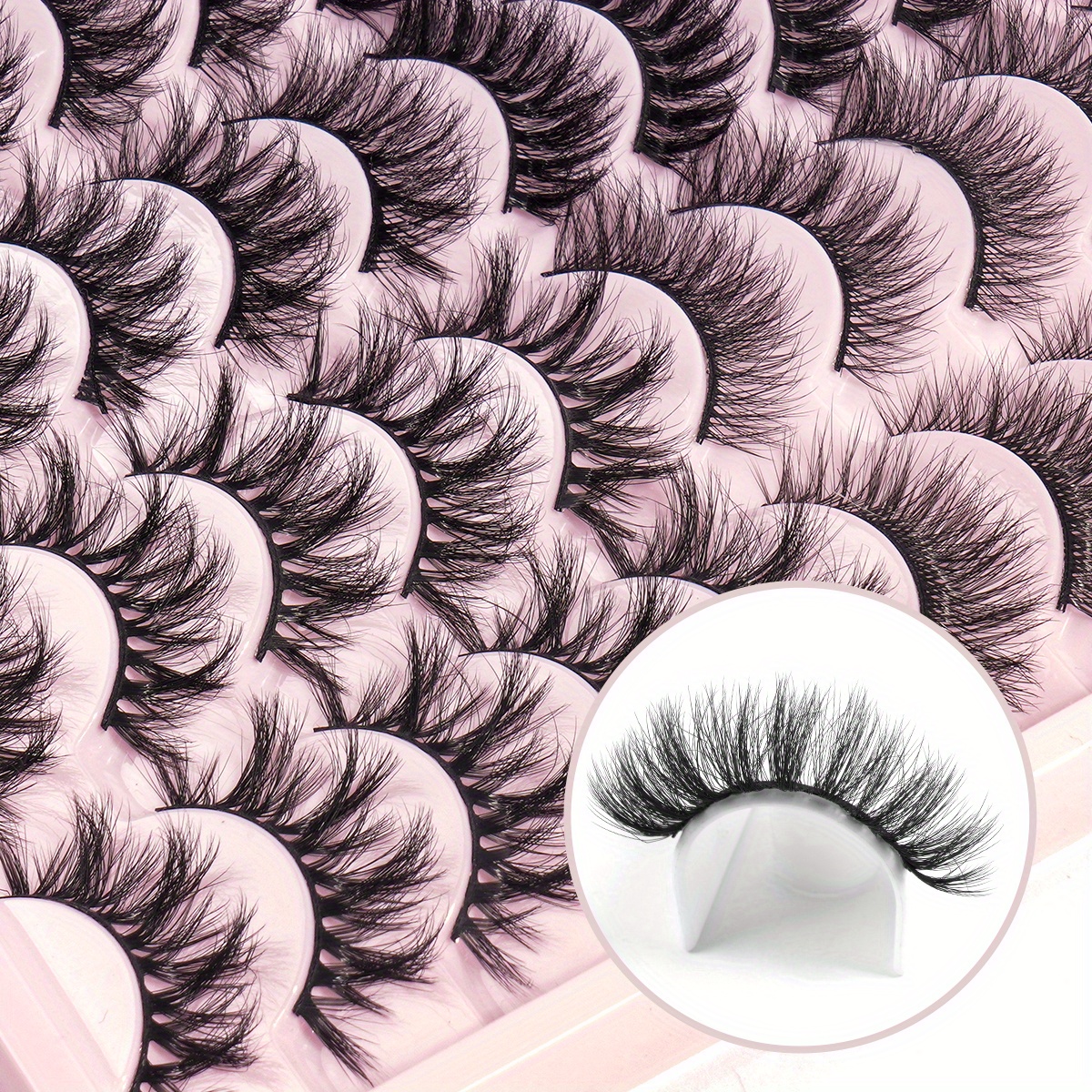 Thick False Eyelashes Mixed Style Curling Lashes Natural - Temu Canada
