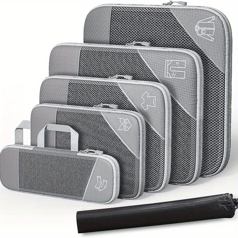 Compression Packing Cubes Travel Luggage Organizer - Temu