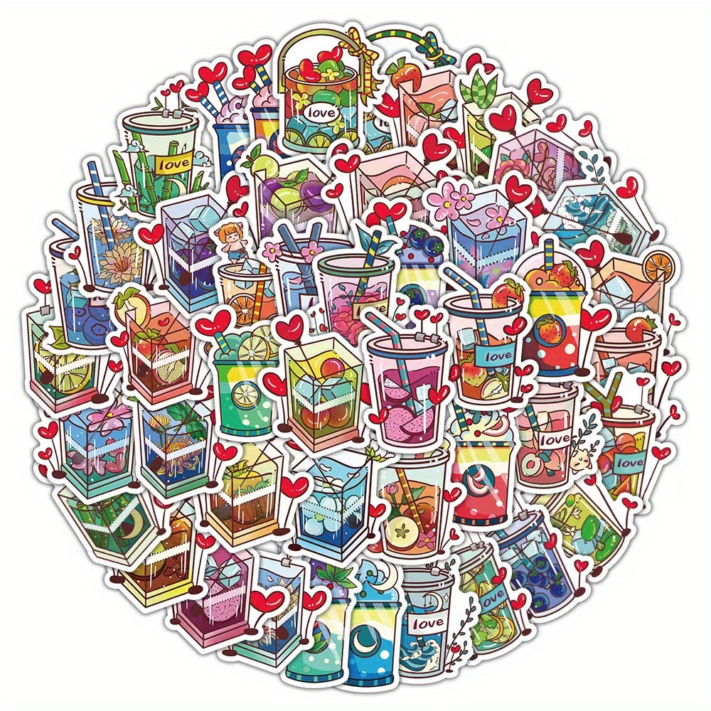 Love Drinks Pvc Waterproof Sticker Packs Laptop Luggage - Temu Norway