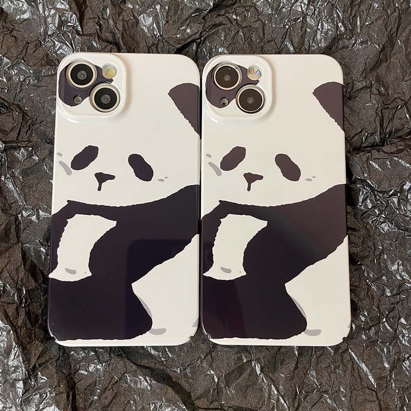 Phone Case Pc Material Cartoon Cute Panda Design Shockproof - Temu Australia