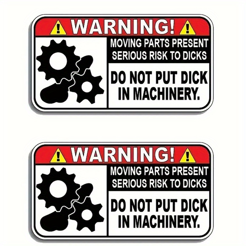 Fun Warnings Mechanical Car Stickers Decals Warning Labels - Temu