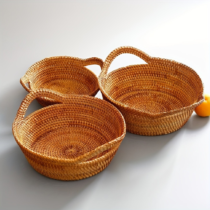 Natural Rattan Fruit Basket Serving Holder Dinning Room - Temu United ...