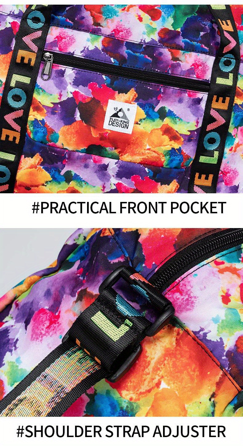 Printed Travel Bag Zipper Luggage Storage Carry Bag - Temu