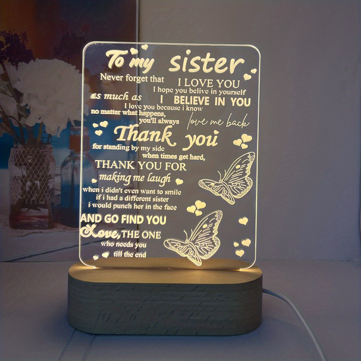 3d Acrylic Table Base Decorative Night Light - Temu Australia