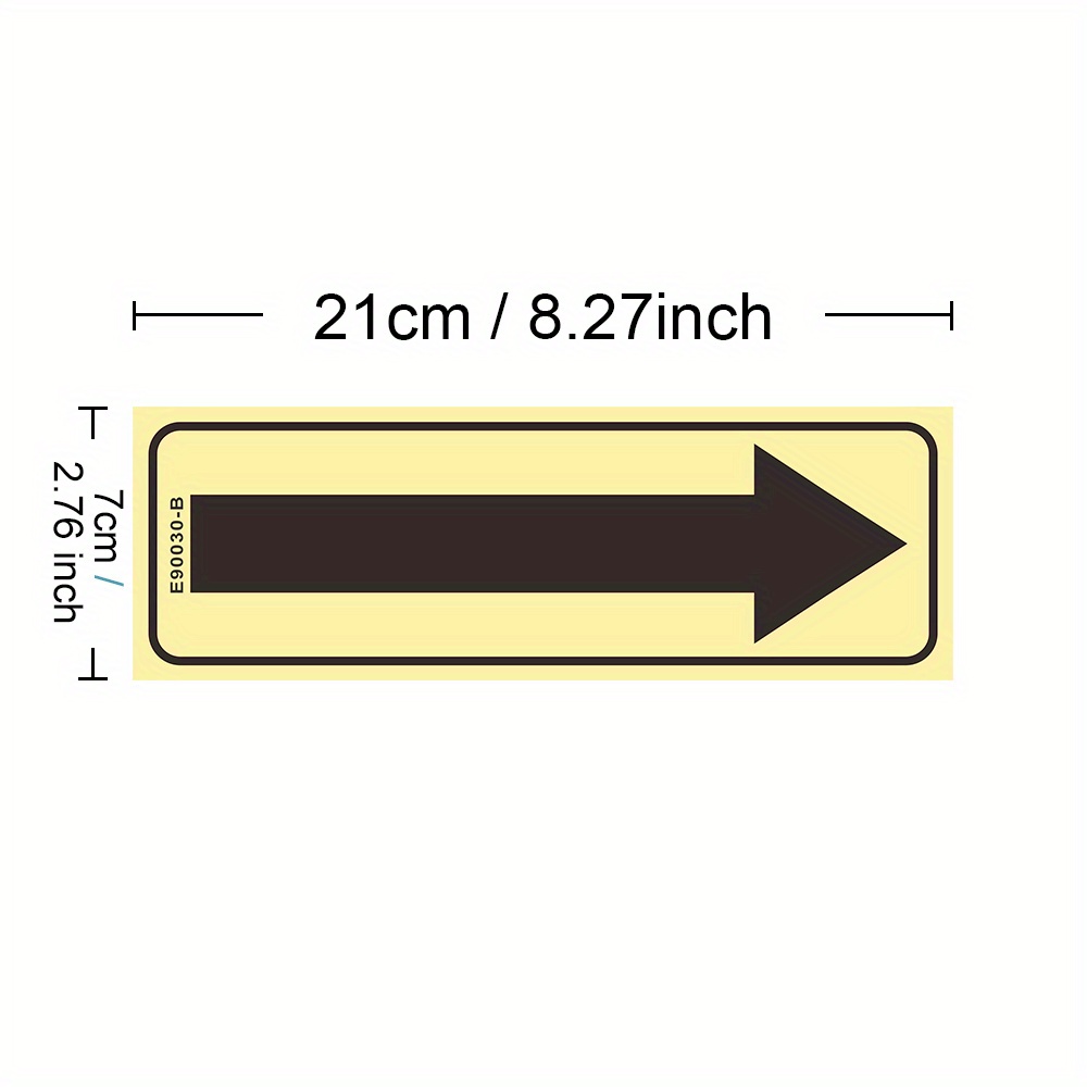 Pvc Black Direction Arrow Safety Sign Glow In The Dark - Temu Romania
