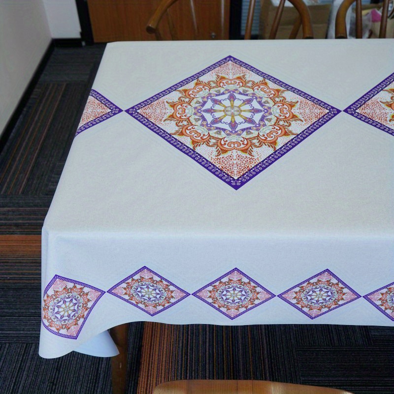 Rectangle Tablecloth Waterproof Table Cloth Oil Resistant - Temu Australia