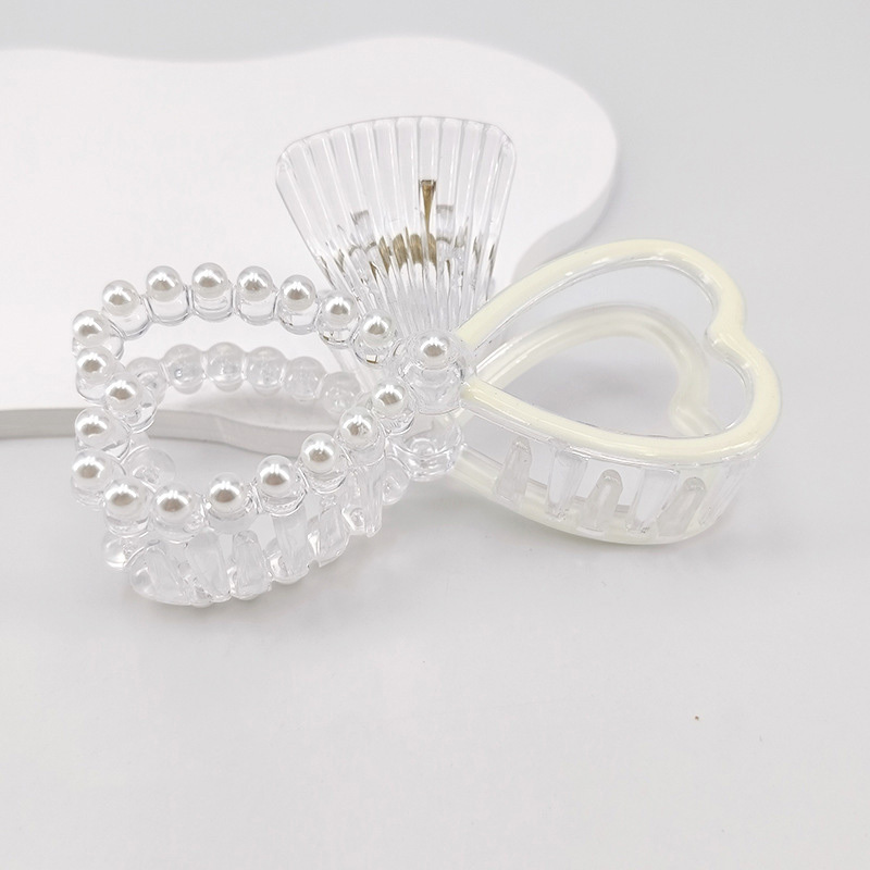 Acrylic Claw Clips Bow Shaped Claw Clips Heart Shaped Claw - Temu New ...