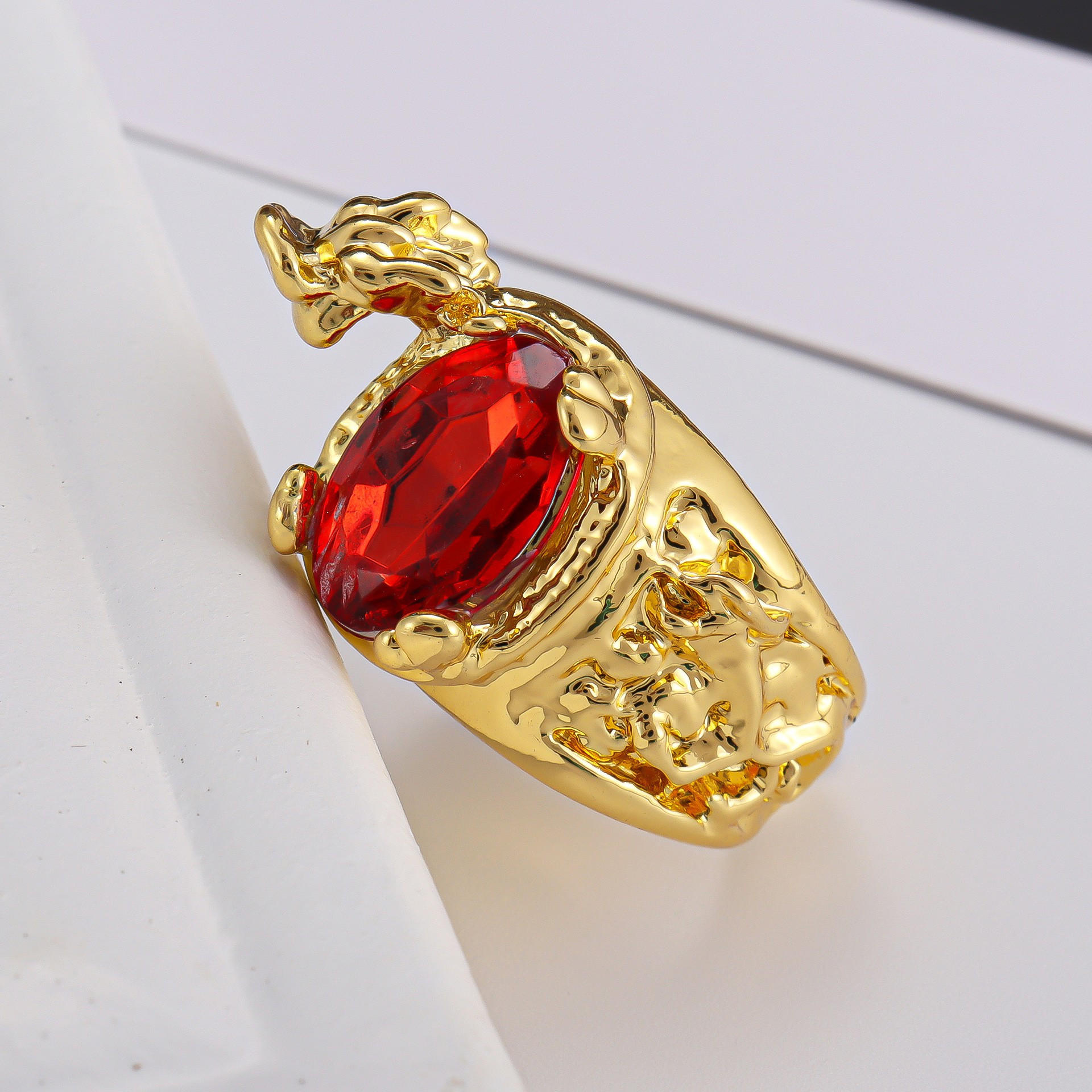 Men's Ring Fashion Faux Diamond encrusted Ring Men's Golden - Temu ...